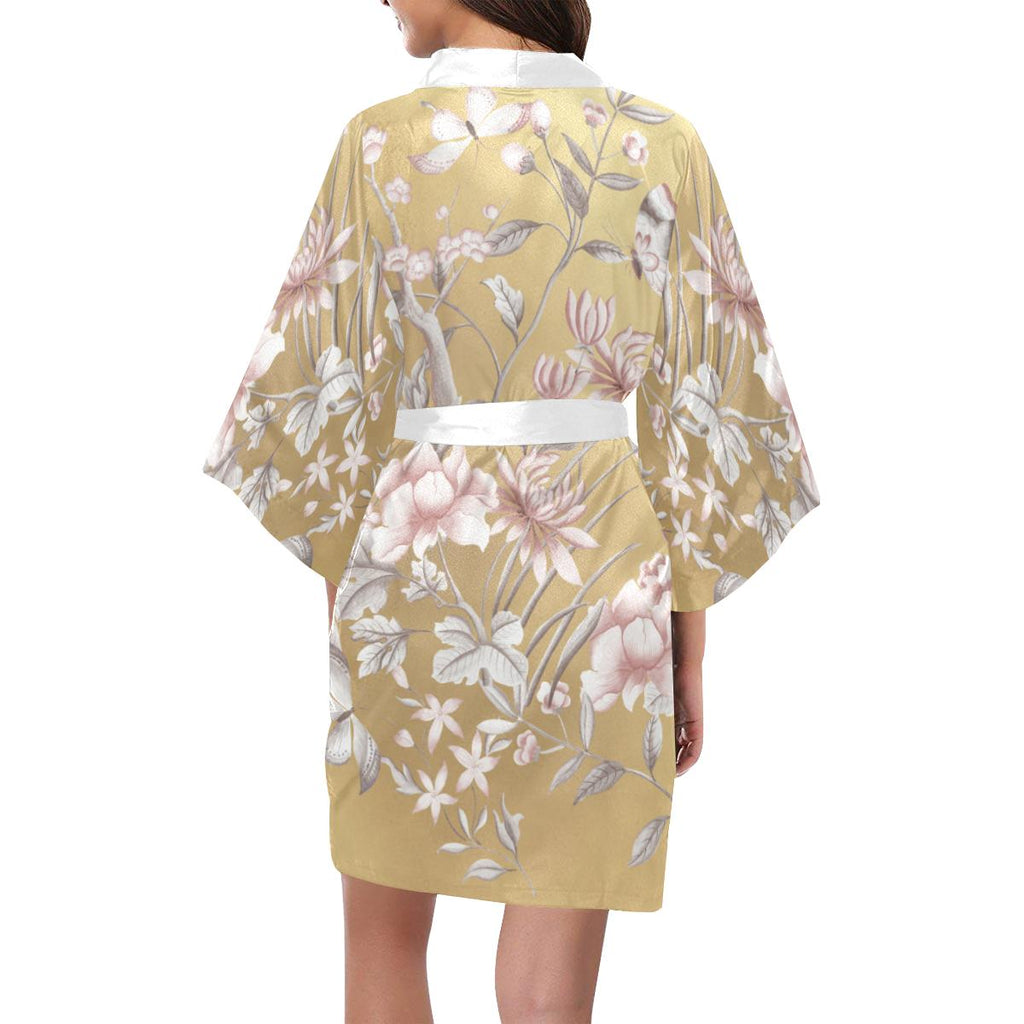 Castlefield Design Chinoiserie Gold Satin Robe